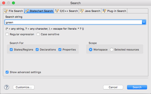 Searching In State Machines With Yakindu Statechart Tools 1391